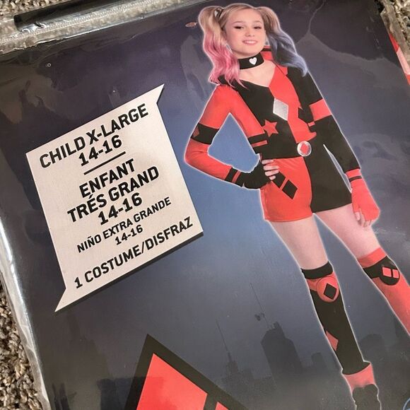 DC Comics | Costumes | Harley Quinn Halloween Costume Girls Xl 416 New ...